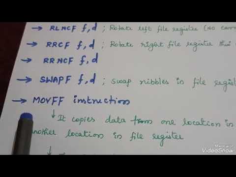 Byte Oriented Instructions/ Part_2/Instruction Set/16C6X - YouTube