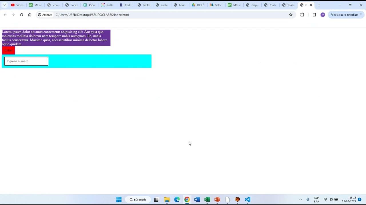 HTML-CSS-JAVASCRIPT: CLASE 21 PSEUDOCLASES - YouTube