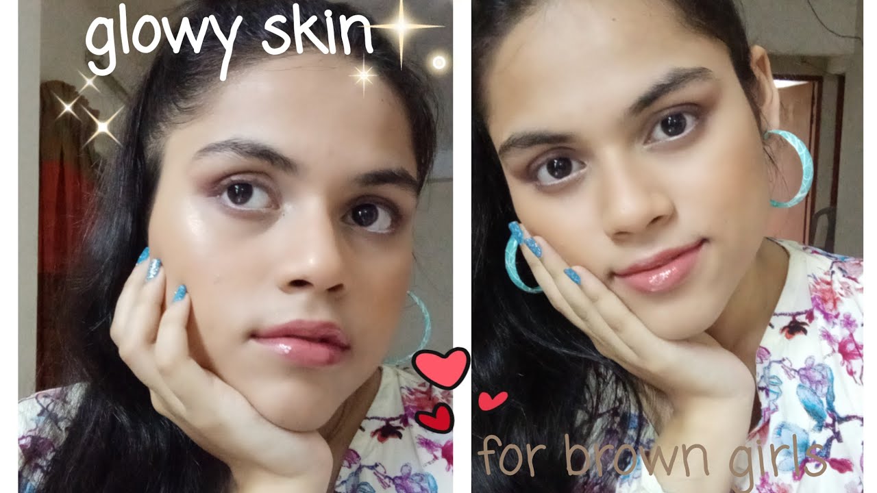 Glowy skin for brown girls | ALL AFFORDABLE makeup tutorial - YouTube