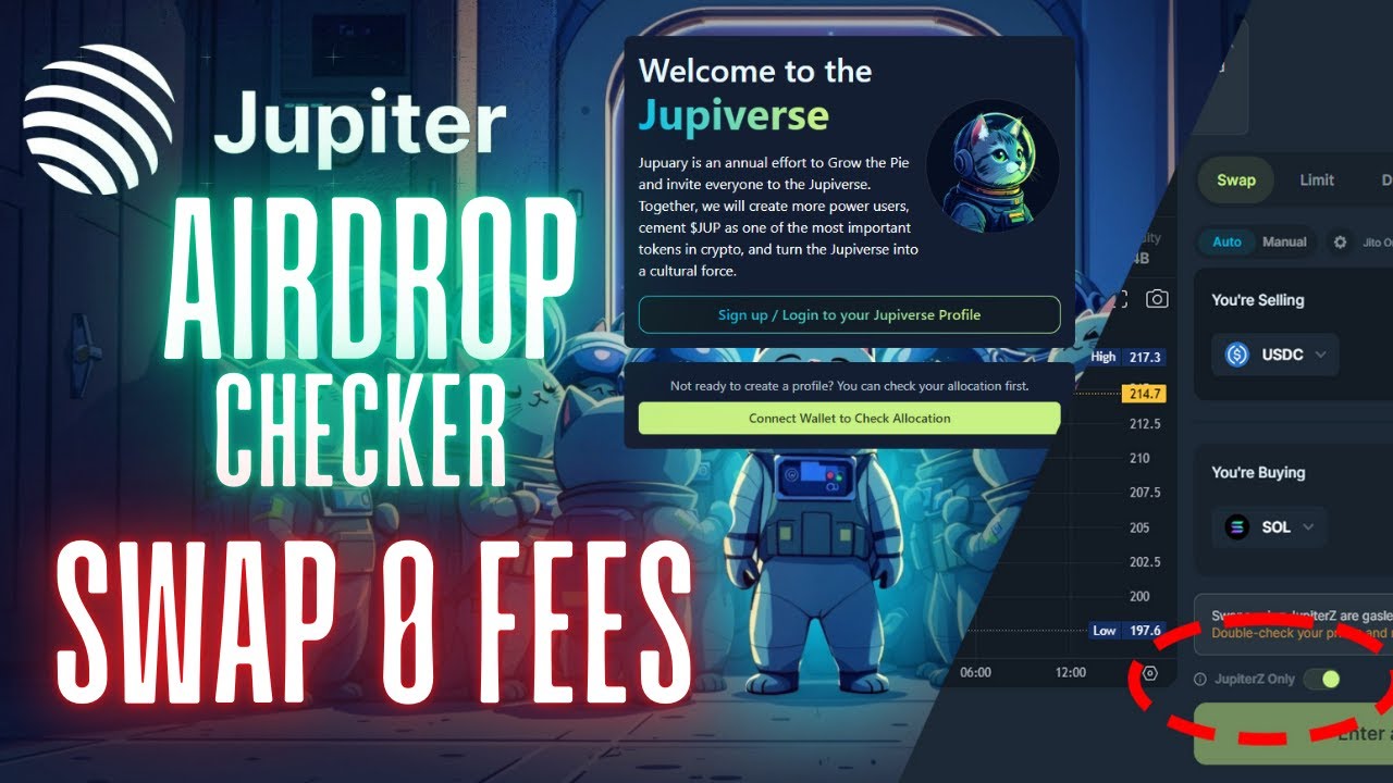 JUPITER - Airdrop Checker e Ferramenta SWAP 0 fees - YouTube