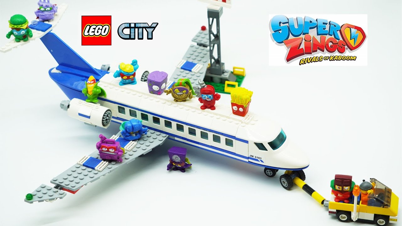 Lego City 3181 + Super Zings + Lego Police Helicopter KABOOM KAZOOM ...