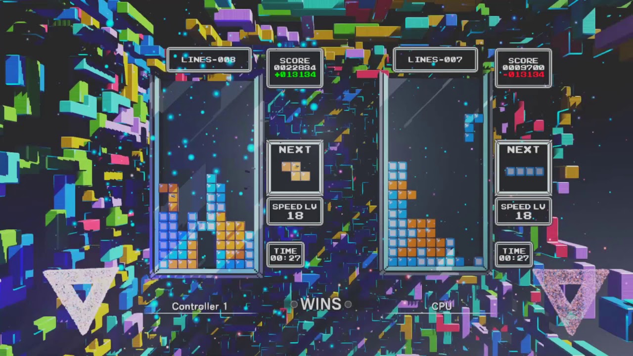 Level 15, 18 and 29 in Classic Score Attack on Tetris Effect: Connected ...