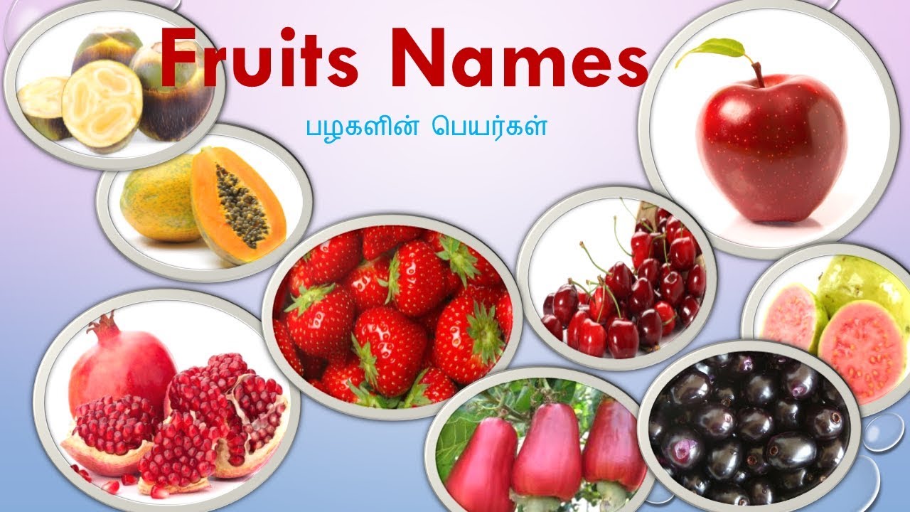 Learn 35 Fruits Name In Tamil And English With Pictures YouTube