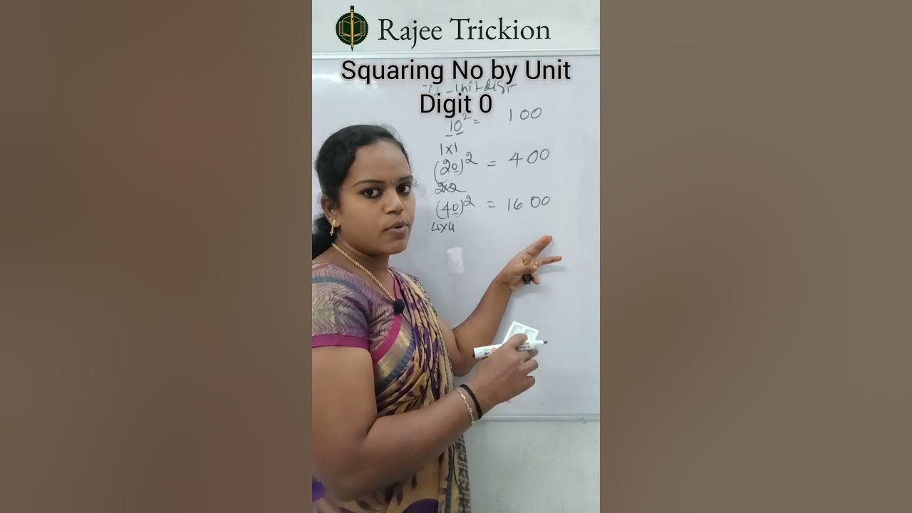 Squaring No by Unit Digit 0 | Fast Calculation Tricks | Rajee Trickion #shorts - YouTube
