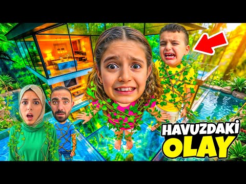 POYRAZ ELİF TATİLDE HAVUZDAKİ ŞOK OLAY!!!GECE HAVUZA ATLADIK!!!