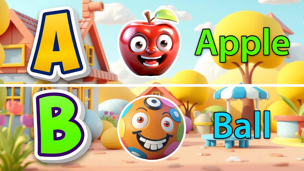 A is for Apple A B C | Fun ABC Alphabet Song for Kids | Learn A to Z ...