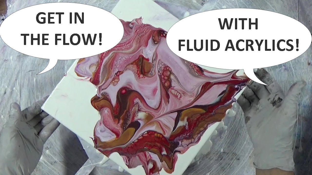 Abstract Painting - Fluid Acrylic Art - Painting Tutorial - YouTube