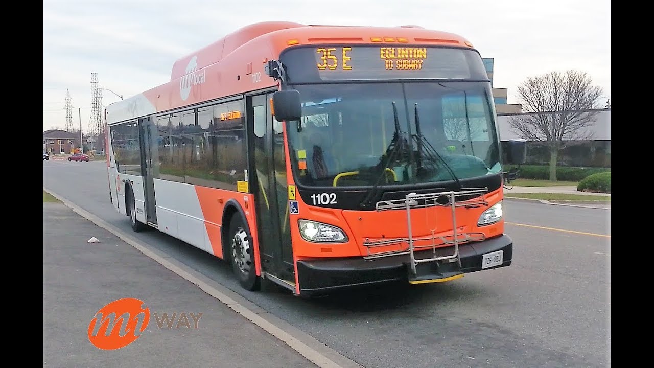 Miway | MiLocal | 2011 New Flyer XD40 # 1102 | Bus Ride on RTE 35 E ...