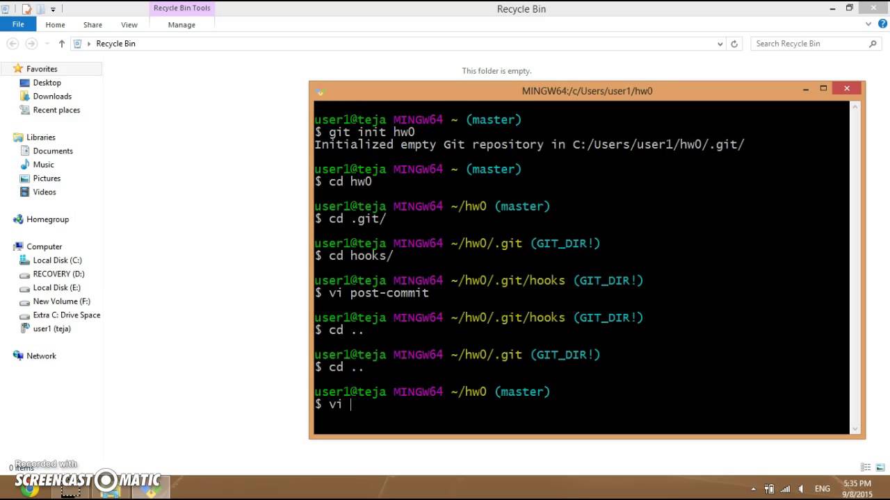 Post-commit hook in github - YouTube