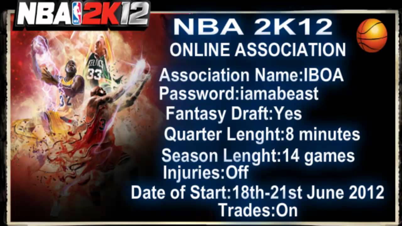 NBA 2K12 - ONLINE ASSOCIATION - FANTASY DRAFT - PS3 - JOIN NOW! - - YouTube