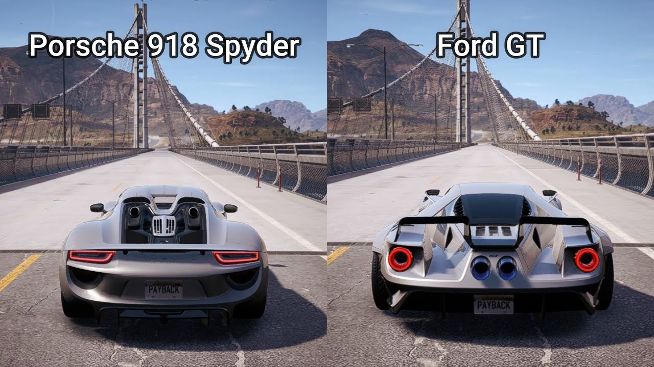 NFS Payback - Porsche 918 Spyder vs Ford GT - Drag Race - YouTube