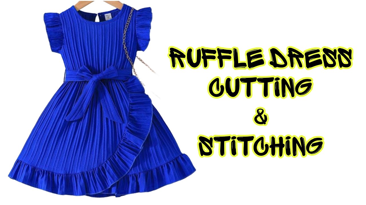 Ruffle dress cutting & stitching | Designer ruffle dress#diy #fashion ...