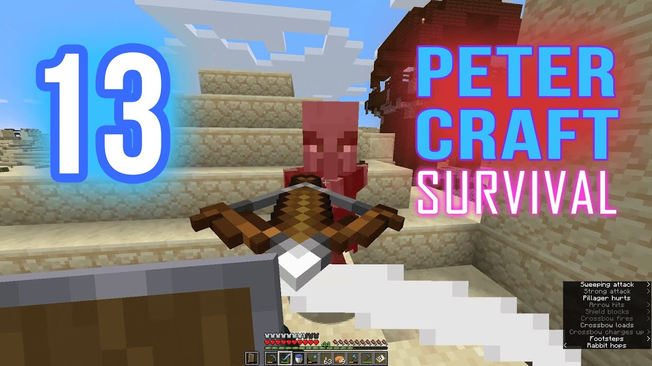 [13] Finding our First Shipwreck, Desert Temple, and Village! -- PeterCraft Survival - YouTube