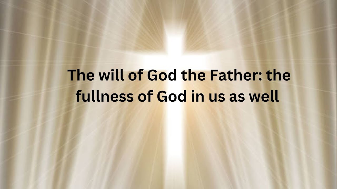 The fullness of God will dwell in you as well - YouTube
