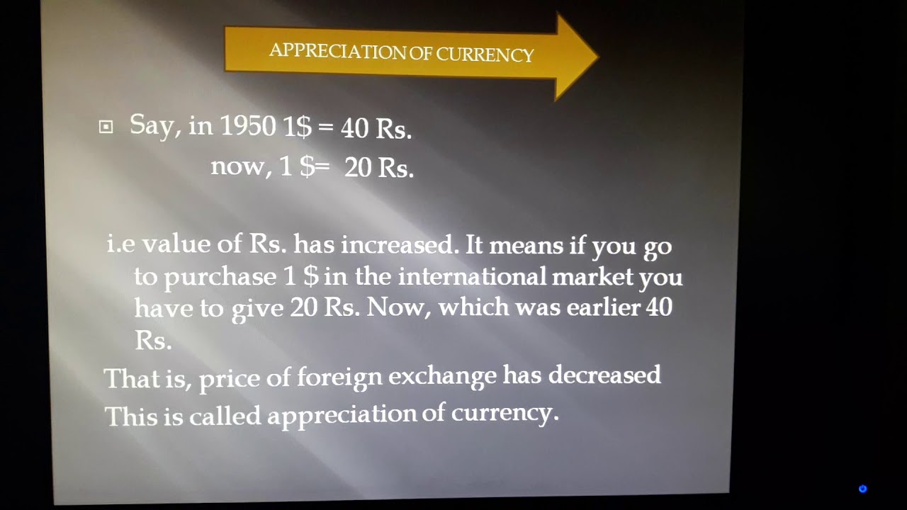 Depreciation, Devaluation ,Appreciation and Revaluation of currency ...