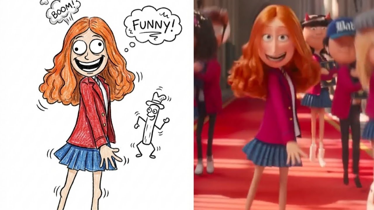 Despicable Me 4 😂 Funny Drawing Meme | Gru & Maxine Sing Everybody ...