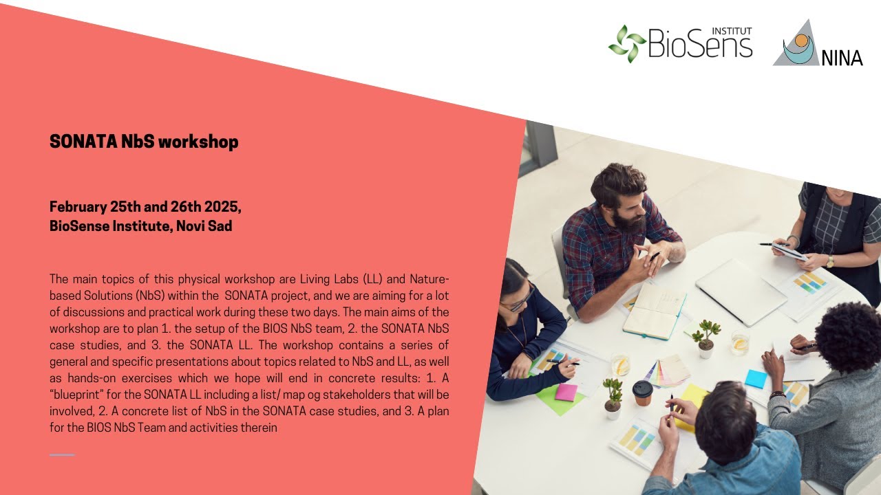 SONATA Workshop – Nature-based Solutions and Living Lab, Day 1, First ...