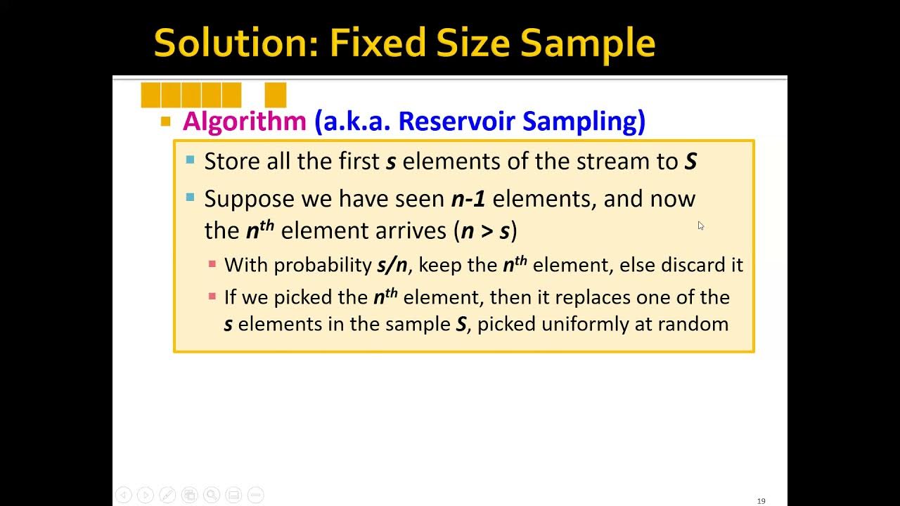 Week 12: Mining Data Streams - Part 3: Fixed Size Sample - YouTube