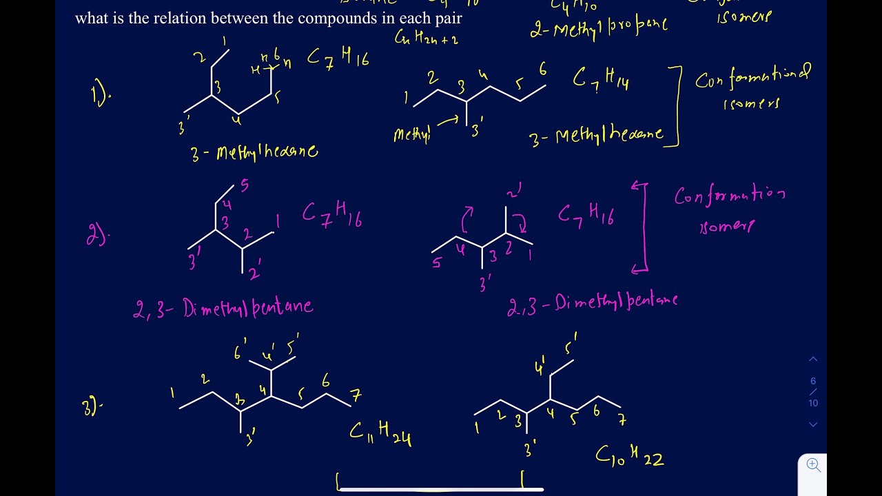 Constitutional and conformational isomers with various examples - YouTube