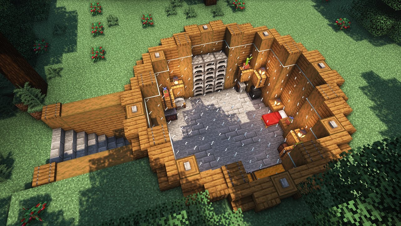 Minecraft | How to Build a Underground Starter base | Tutorial - YouTube