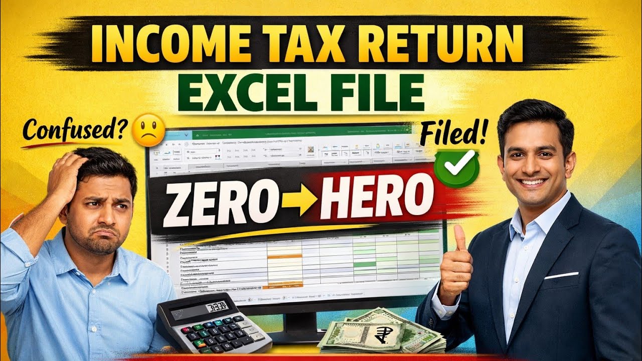 Income Tax return File 2025-26 || Step by Step || free excel || Zero to ...
