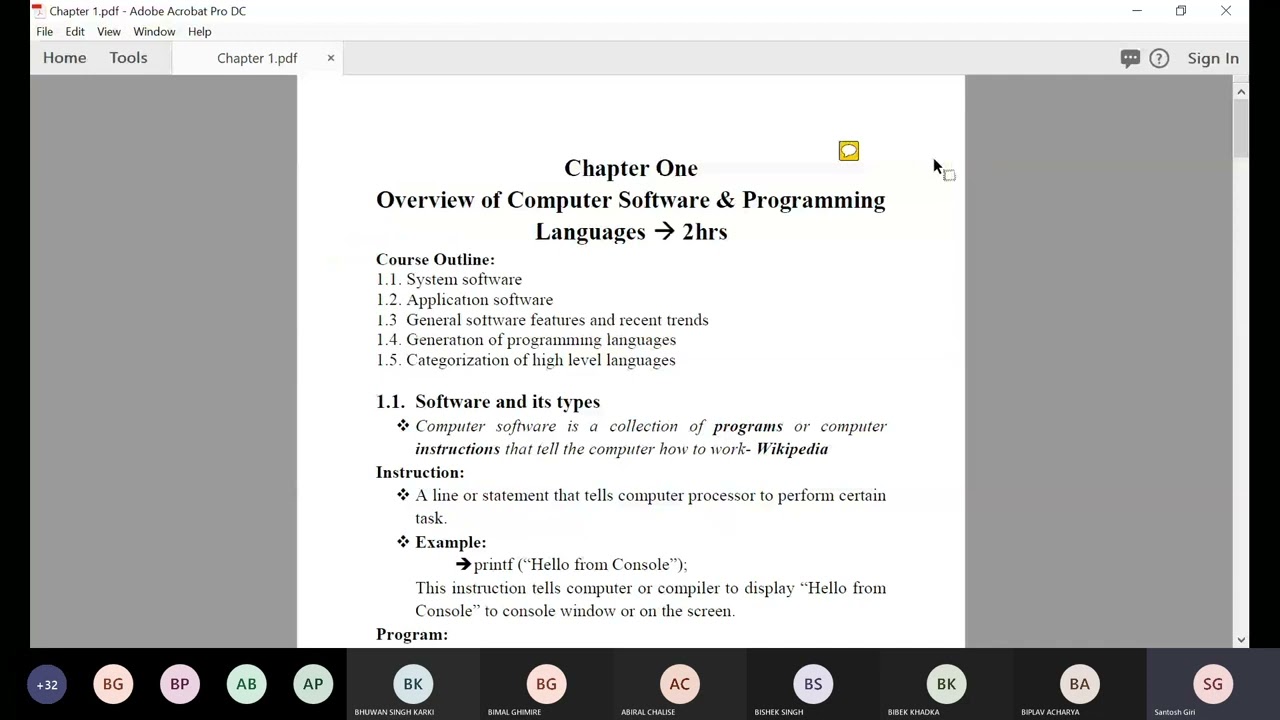 Overview of Computer Software and Programming Language| C programming ...