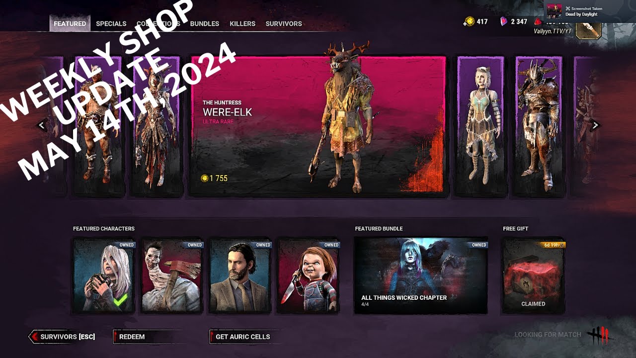 DBD Weekly Shop Update - May 14th - Beyond The Masquarde (UPDATE TO ...