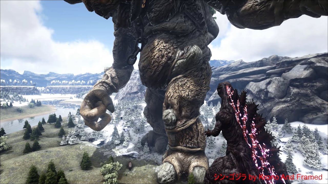 ARK: Survival Evolved Shin Godzilla Vs Ol'Behemoth - YouTube
