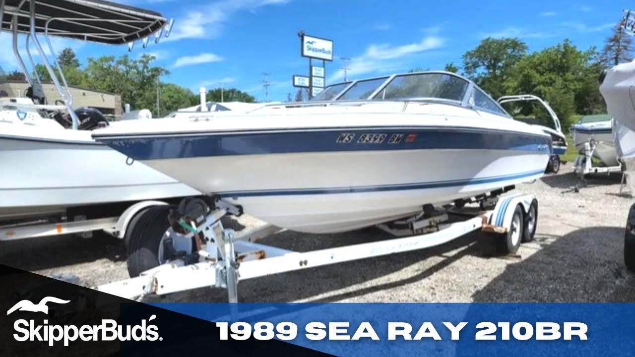 1989 Sea Ray 210BR Sport Boat Tour SkipperBud's - YouTube