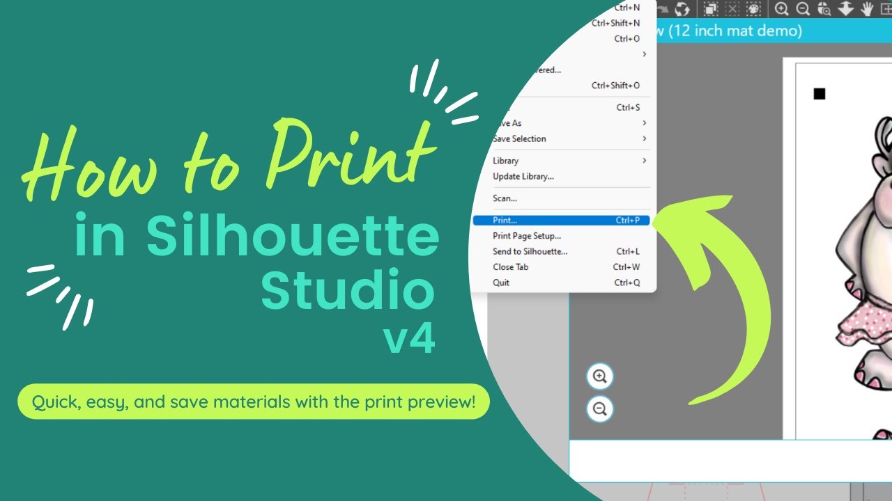 Using Print Menu In Silhouette Studio YouTube Using Print Menu In Silhouette Studio YouTube