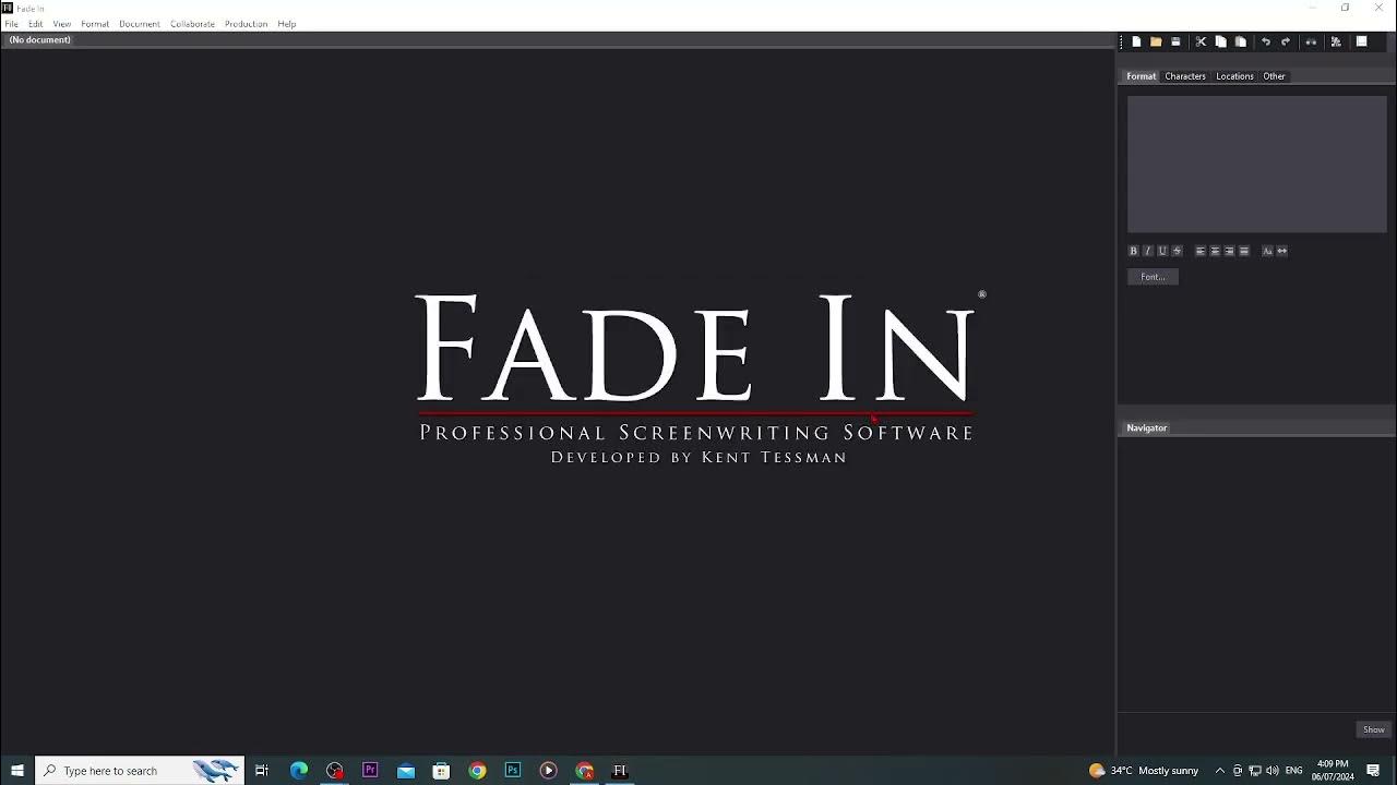 script Writing in FADE IN - YouTube