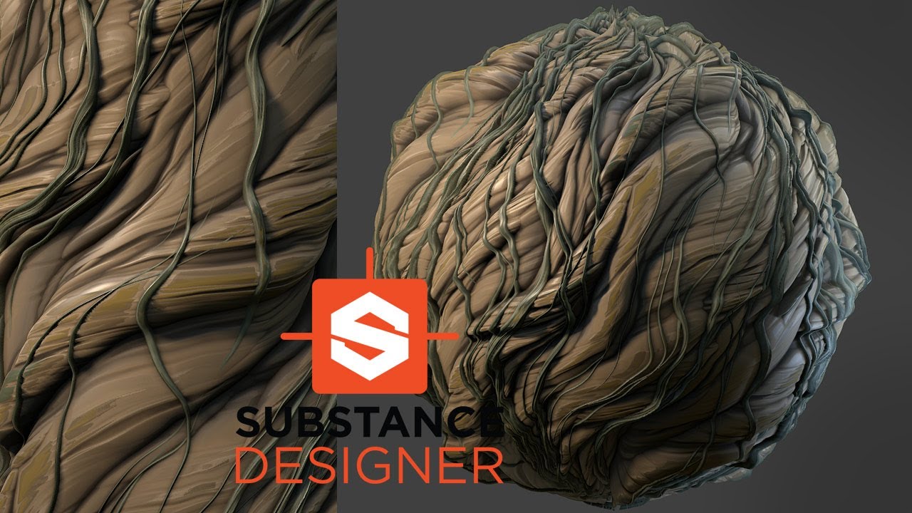 Making Stylized Wood Roots Material with Substance Designer - YouTube
