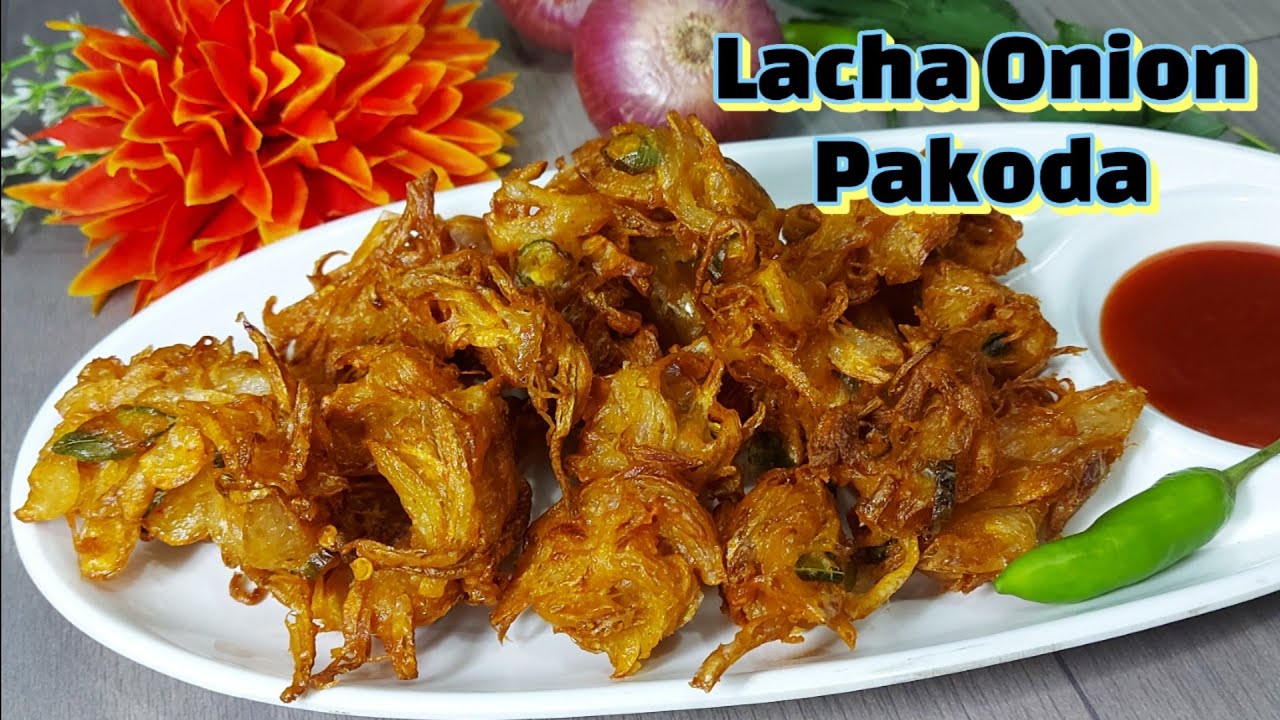 Onion Lacha Pakoda | Onion Pakoda Recipe | Kanda Bhaji | Pyaz ke pakode ...