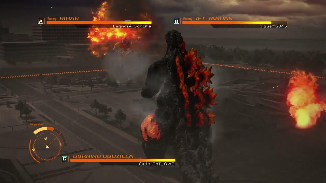 GODZILLA PS4: OB | Burning Godzilla Vs Gigan Vs Jet-Jaguar - YouTube