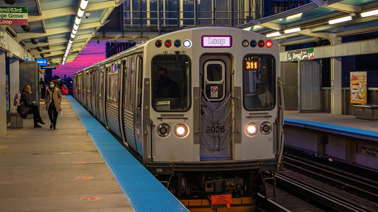 CTA "L" Train System : Green Line, Pink Line & Holiday Train Action ...