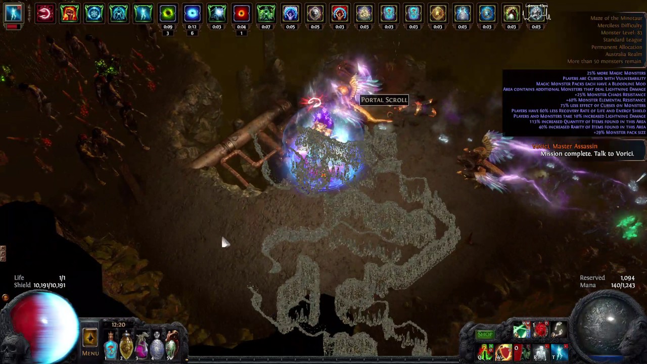 POE 2.5 CI Blade Flurry Gladiator Minotaur - YouTube