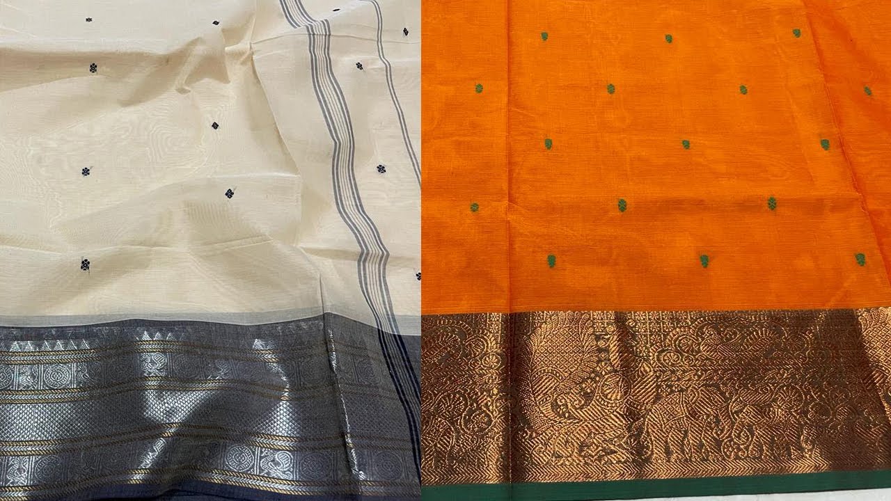 Butta Collections from Kanchi Cotton Saree | Butta work on full body🍁 ...
