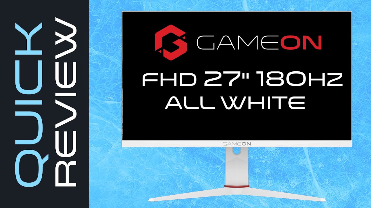 Gameon Arctic Series 27" 180hz Gaming Monitor - YouTube