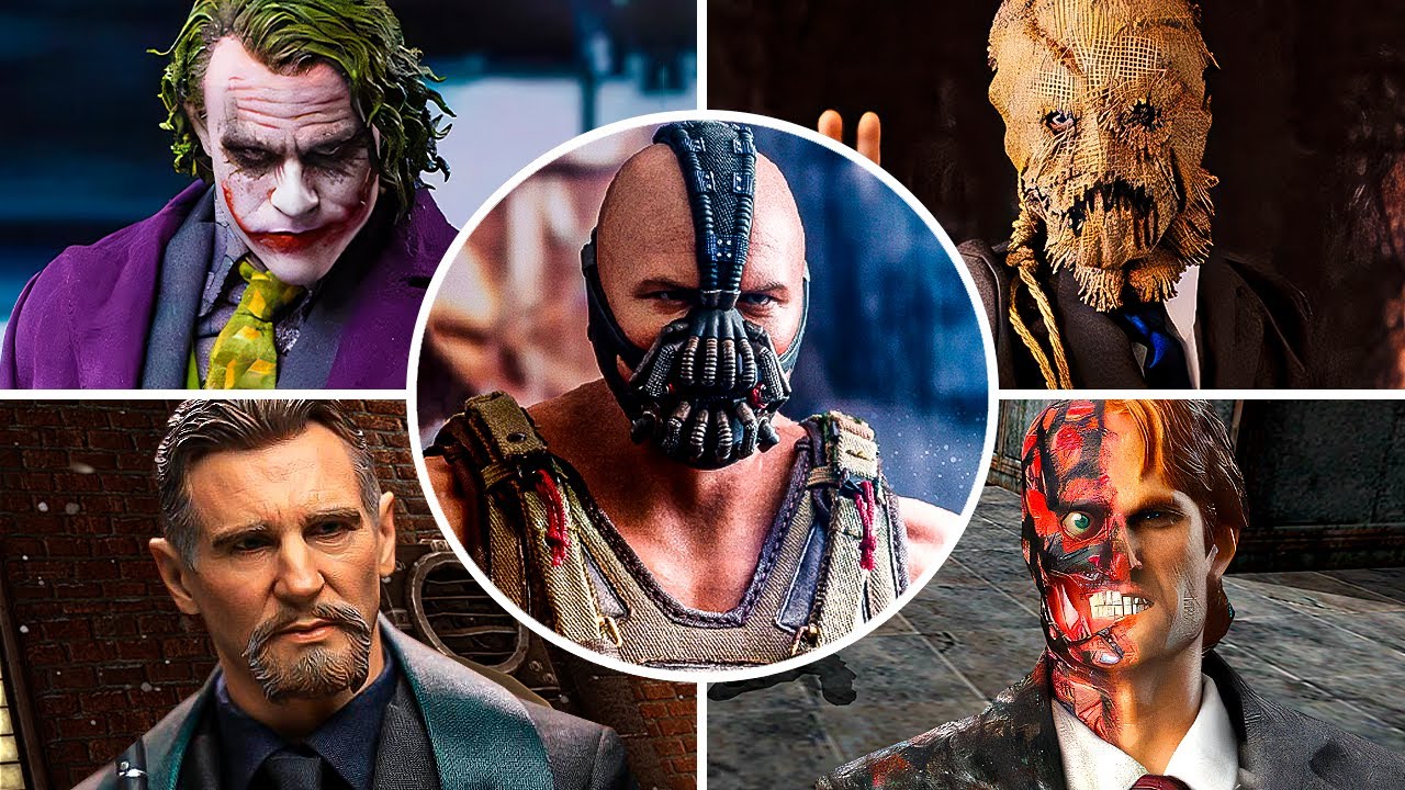 Batman Dark Knight Trilogy Games - All Bosses Villains | 4K ULTRA HD ...