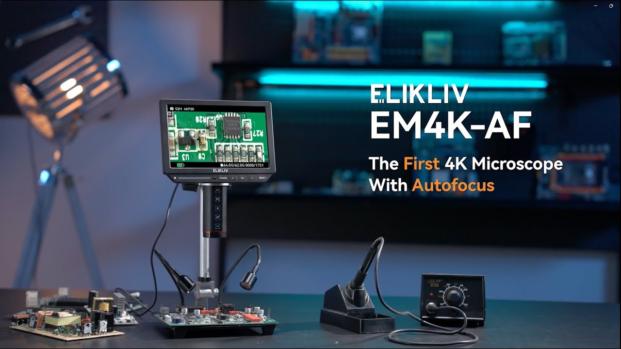 Elikliv's First Autofocus Digital Microscope with Screen | EM4K-AF ...