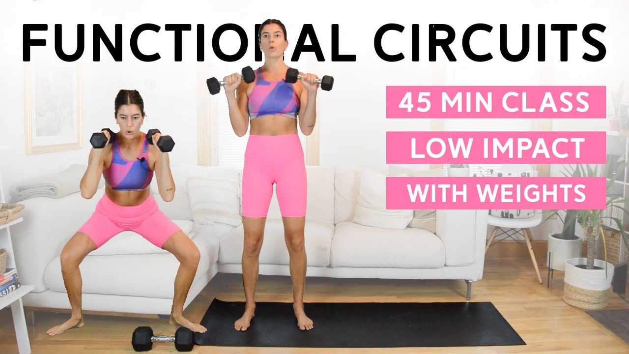 Functional Circuits Class (45 Mins) - Low Impact, Weights - YouTube