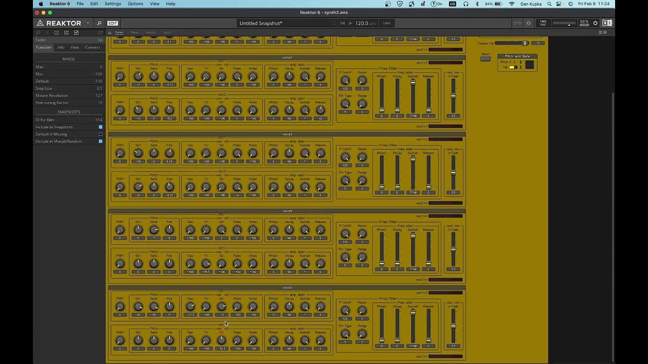 Subtractive Synthesizer in Reaktor - YouTube