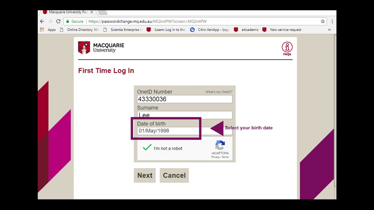 OneID - How to log in for the first time - YouTube