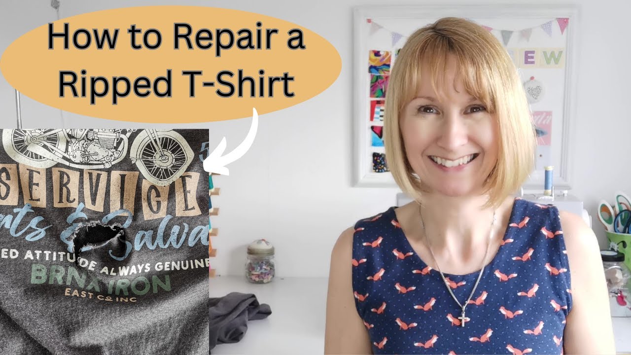 How to Repair a Ripped T Shirt, Tutorial and MeMadeMay - YouTube
