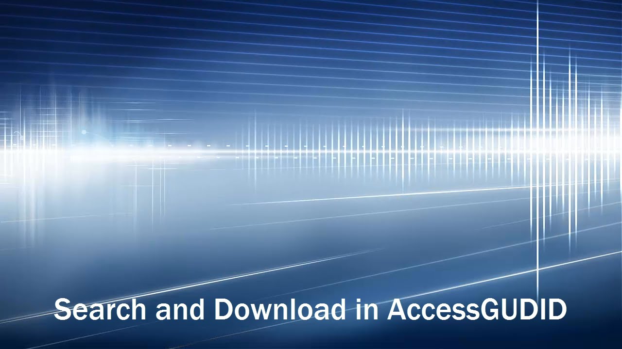 AccessGUDID: Search and Download - YouTube