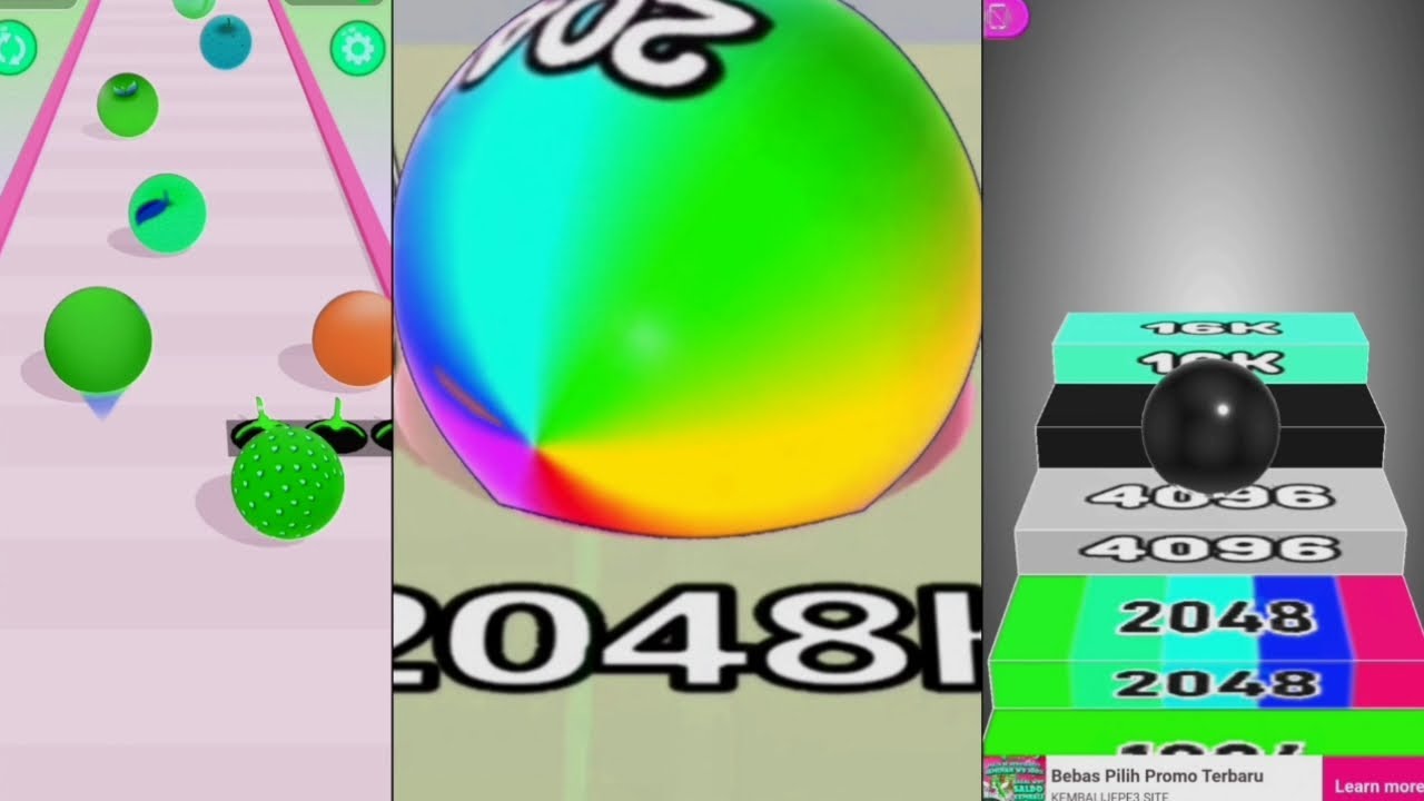 🎮🔴⚡Epic Ball Run Challenge! Playing 2048 Ball Run & More Exciting Ball ...