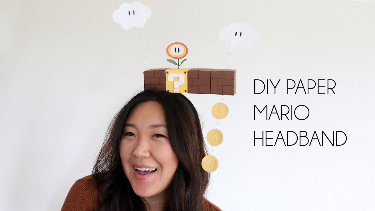 DIY Paper Mario Crafts Headband for Halloween Costume, Free Template ...