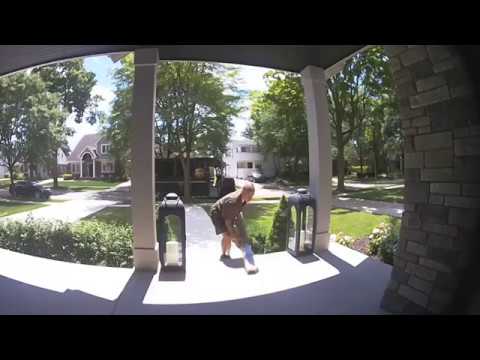 UPS Driver Throws Packages On Porch - YouTube