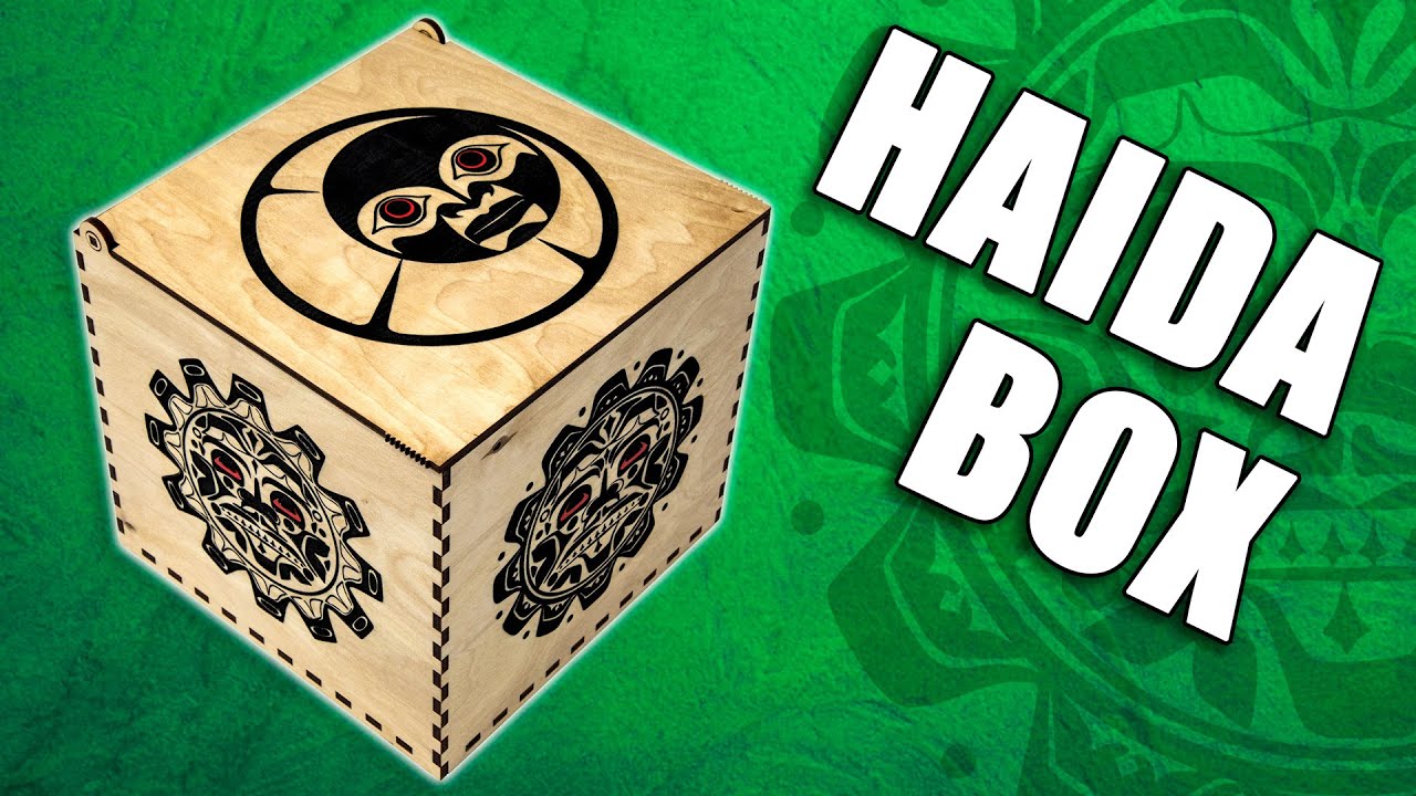 Haida Wooden Box with Integrated Hinges - YouTube