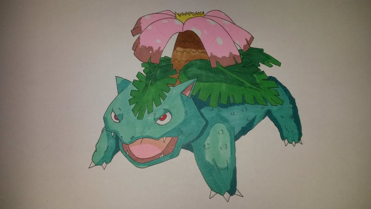 HOW TO DRAW #003 VENUSAUR POKEMON - YouTube